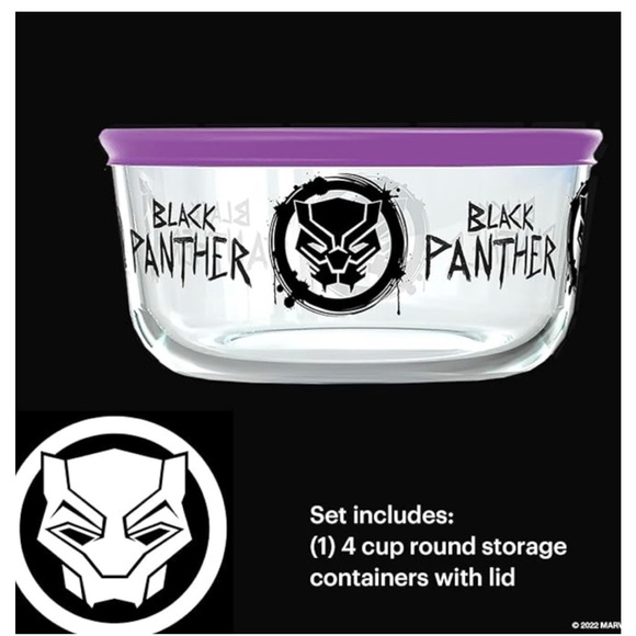 Pyrex | Kitchen | Pyrex Disneys Marvels Black Panther 6 Piece Nwt ...
